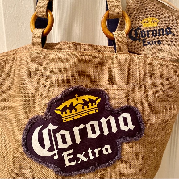Corona | Bags | Corona Extra Beer Burlap Shoulder Beach Bag | Poshmark